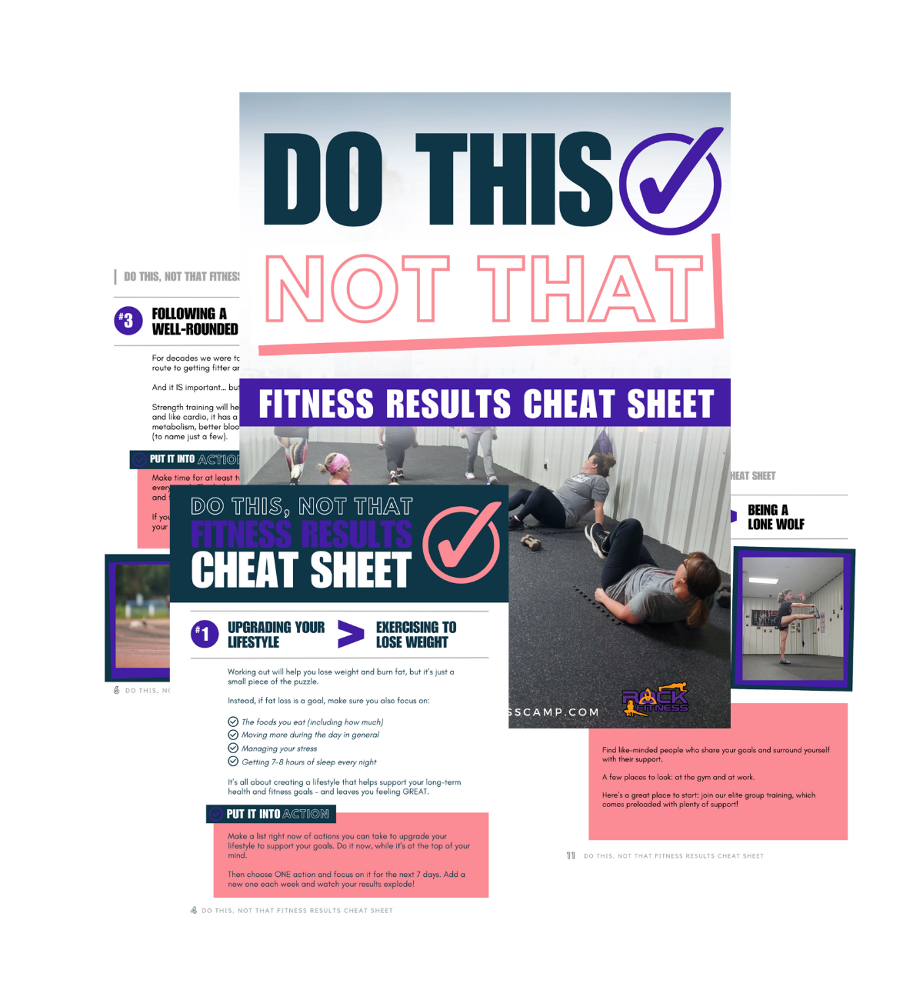 Do This Not That Fitness Cheat Seet Guide by Rock Fitness - Rock Fitness
